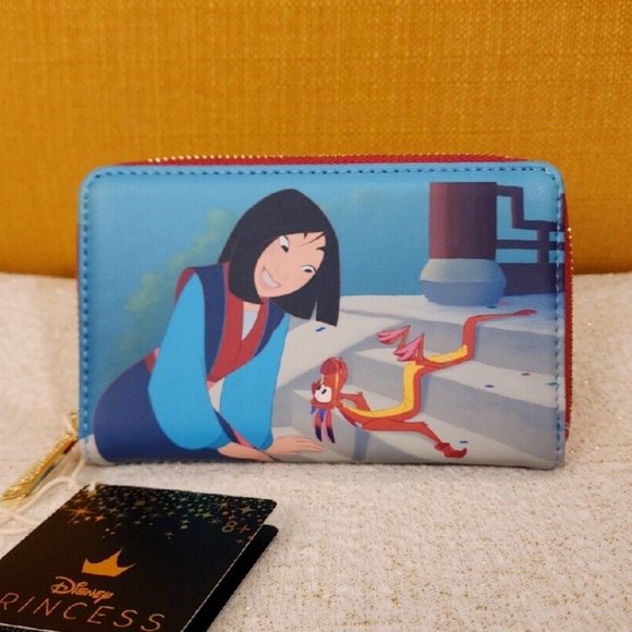 Loungefly | Bags | Loungefly Disney Mulan Princess Scene Mushu Zip ...